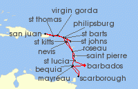 Timetables for Cruises From Bridgetown, Barbados on 12 December 2026
