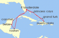 Timetables for Cruises To Princess Cays, Bahamas on 12 April 2026