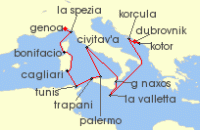 Timetables for Cruises To Bonifacio, Corsica on 02 May 2027