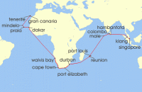 Timetables for Cruises To Tenerife, Canary Islands on 26 October 2026