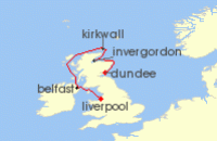 Timetables for Cruises From Liverpool, England on 03 July 2027