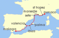 Timetables for Cruises From Malaga, Spain on 27 July 2026
