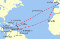 Timetables for Cruises To St Johns, Antigua on 26 January 2028