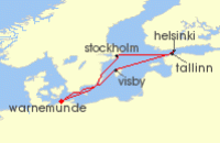 Timetables for Cruises From Warnemunde, Germany on 27 September 2025